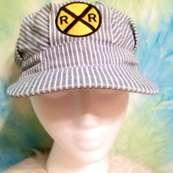 Accessories | Blue And White Striped Childs Adjustable Train Conductor ...